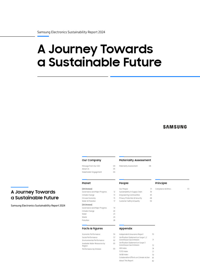 Samsung Electronics Sustainability Report 2024 ENG | PDF ...