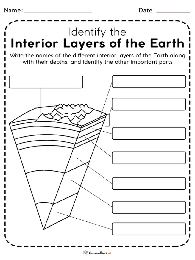 Earths Interior Worksheet With Answers | PDF