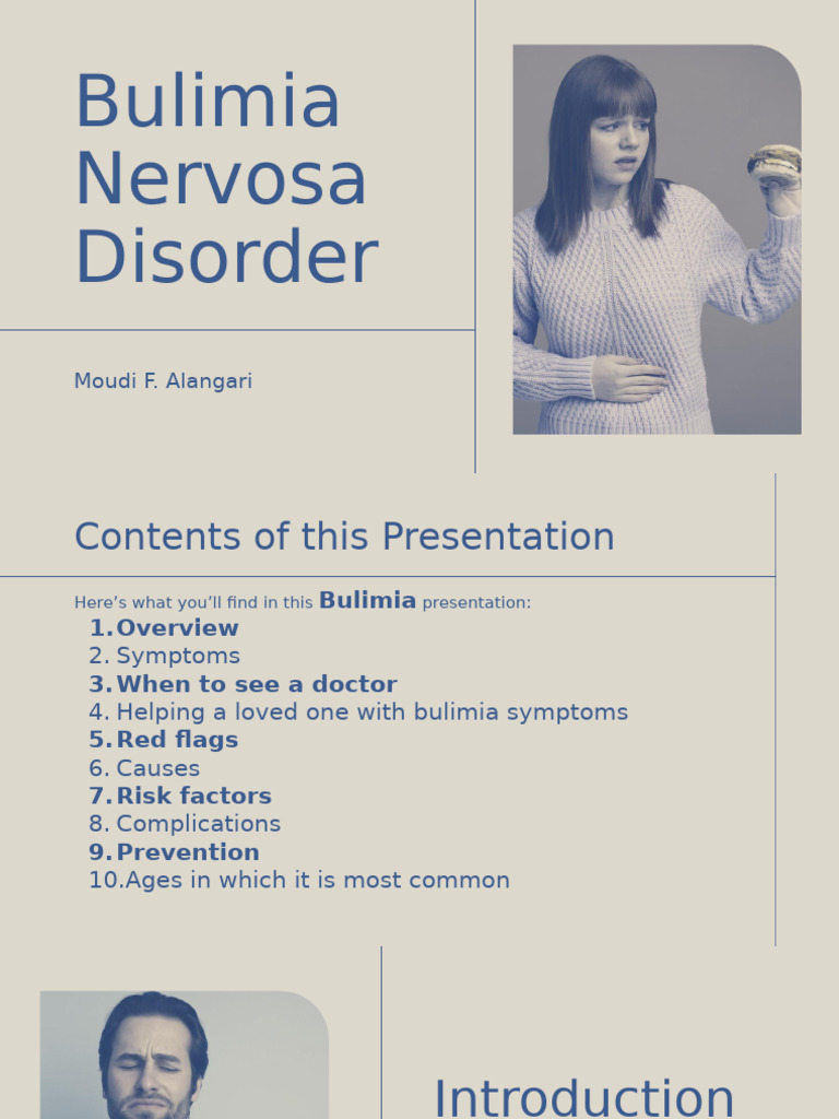 Bulimia Nervosa Disorder by Slidesgo | PDF