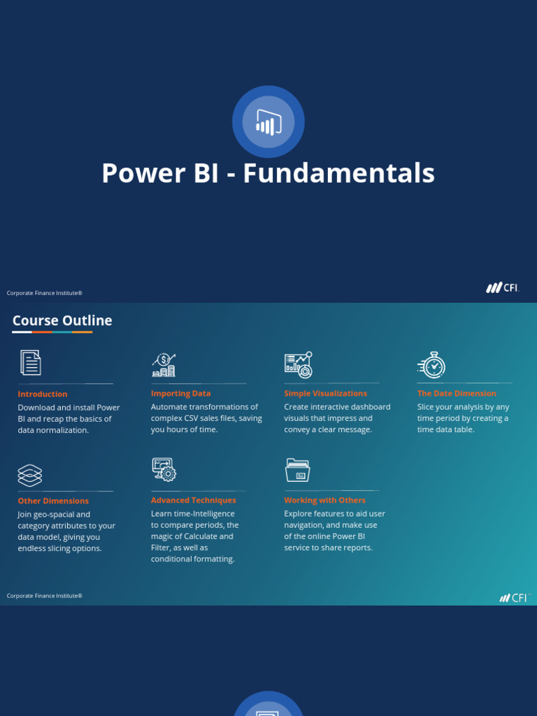 Course Slides - Power BI Fundamentals | PDF