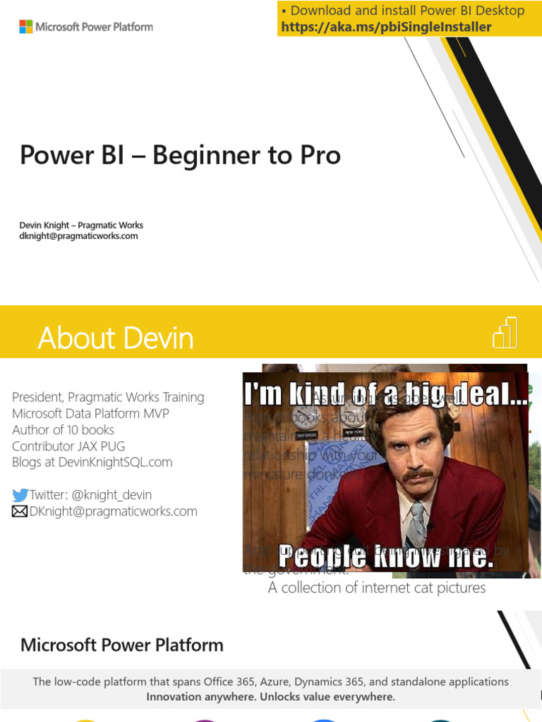 Power BI Beginner To Pro - Class Slides | PDF