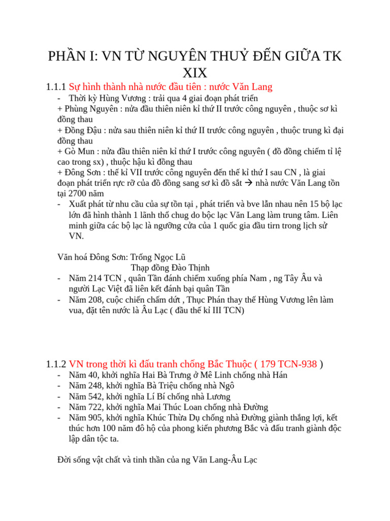 Lịch sử VN | PDF