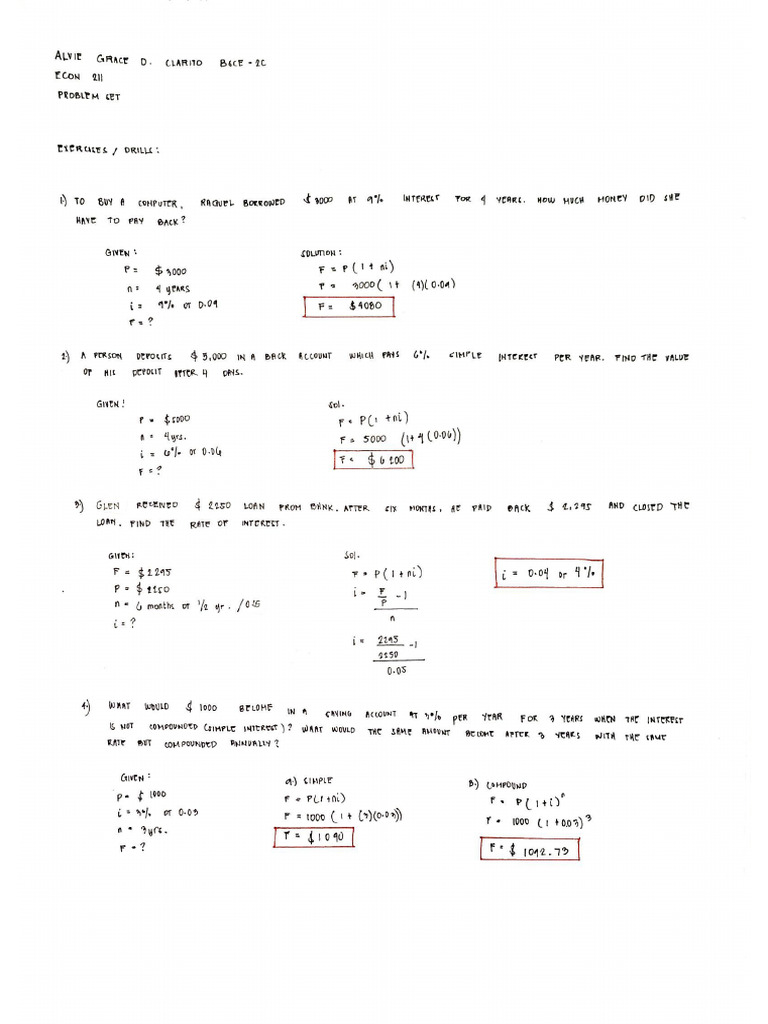 PROBLEM SET - ECON | PDF