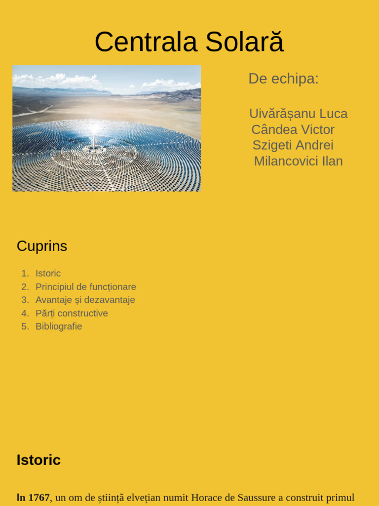 Centrala Solara | PDF