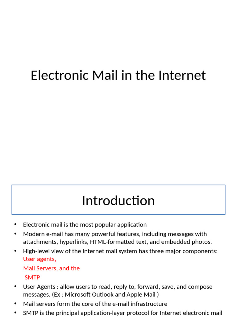 Internet Mail System-App Layer | PDF