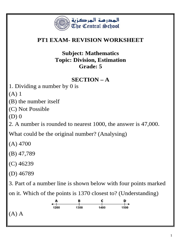 Gr-5-PT1_MATH_REVISION_WORKSHEET[1] (AutoRecovered) | PDF