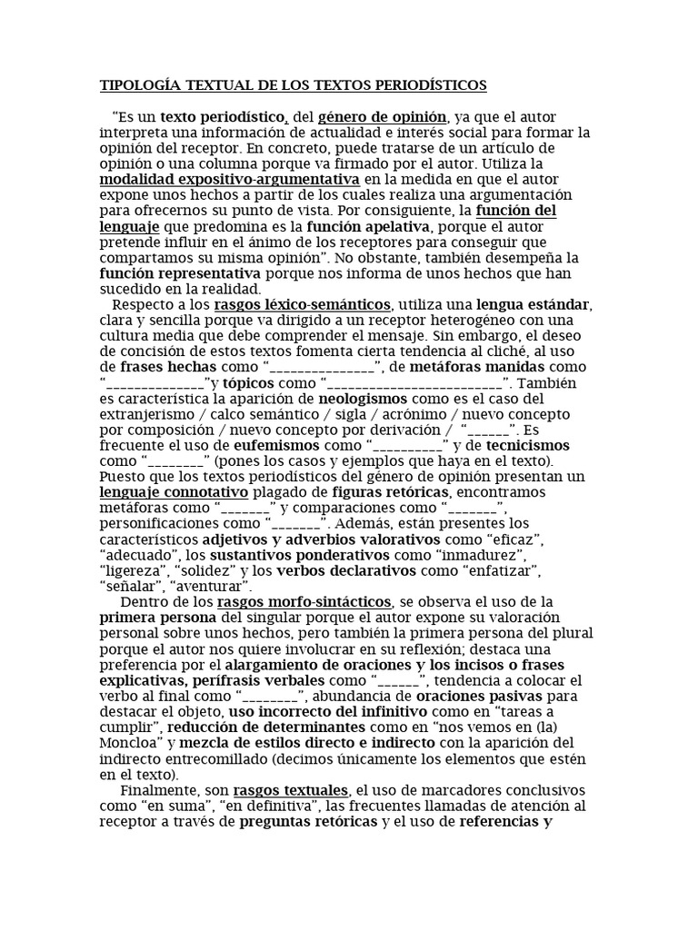 Cómo Redactar La Tipología Textual | PDF