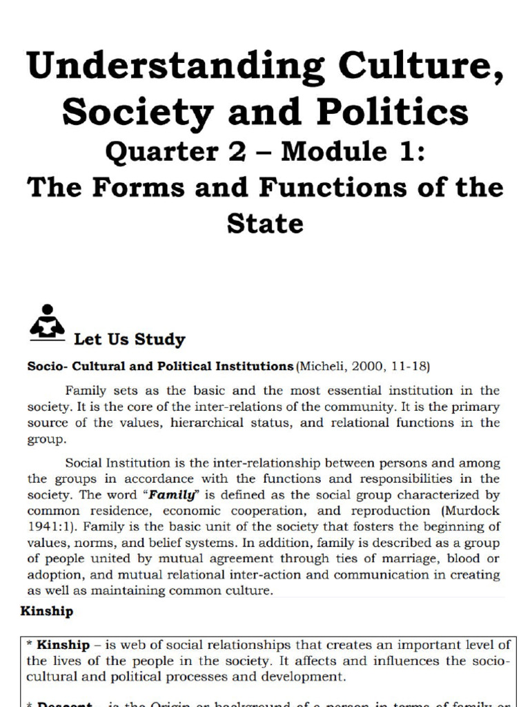 UCSP Q2 Lessons | PDF