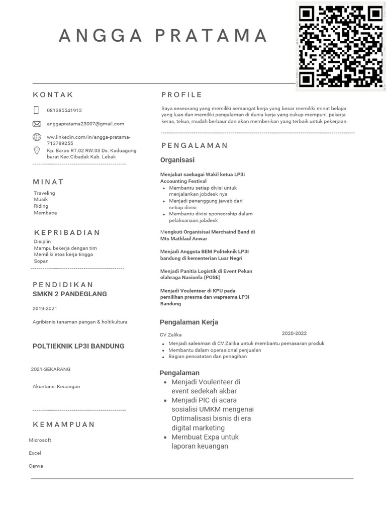 CV - Angga Pratama | PDF