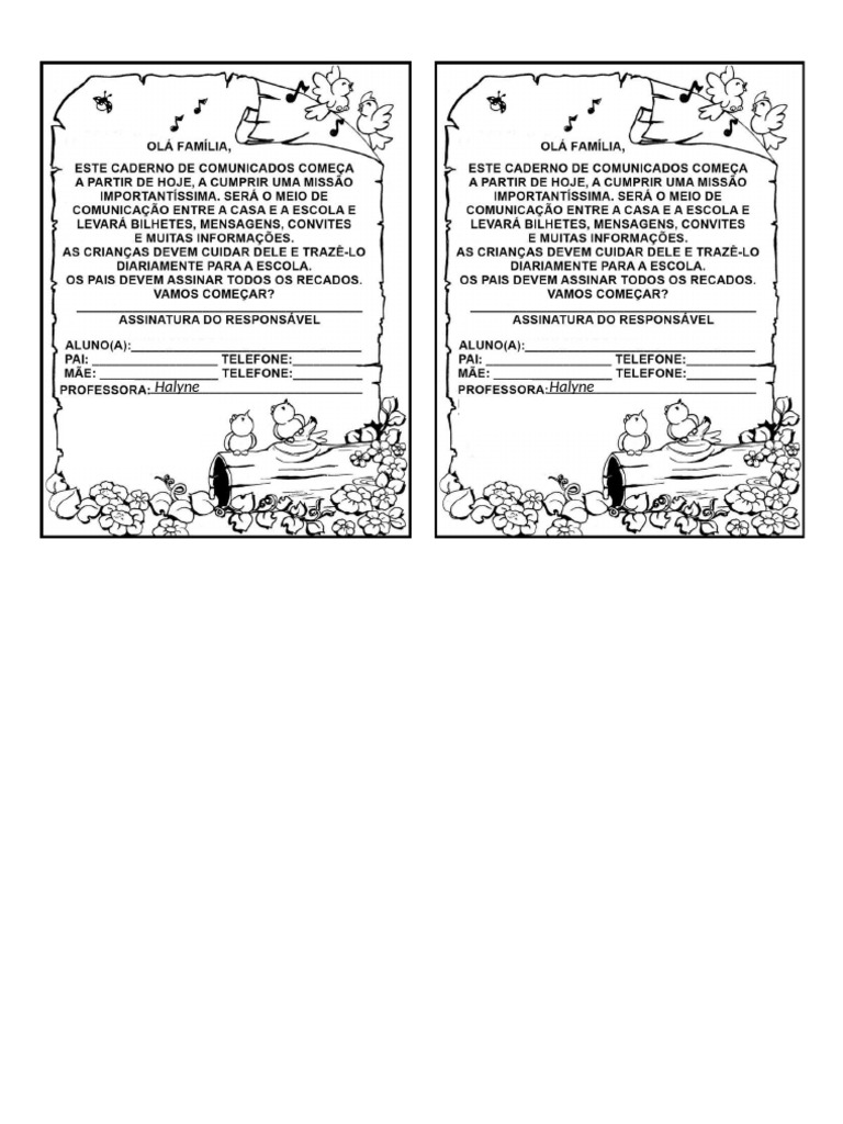 Caderno de Recado | PDF