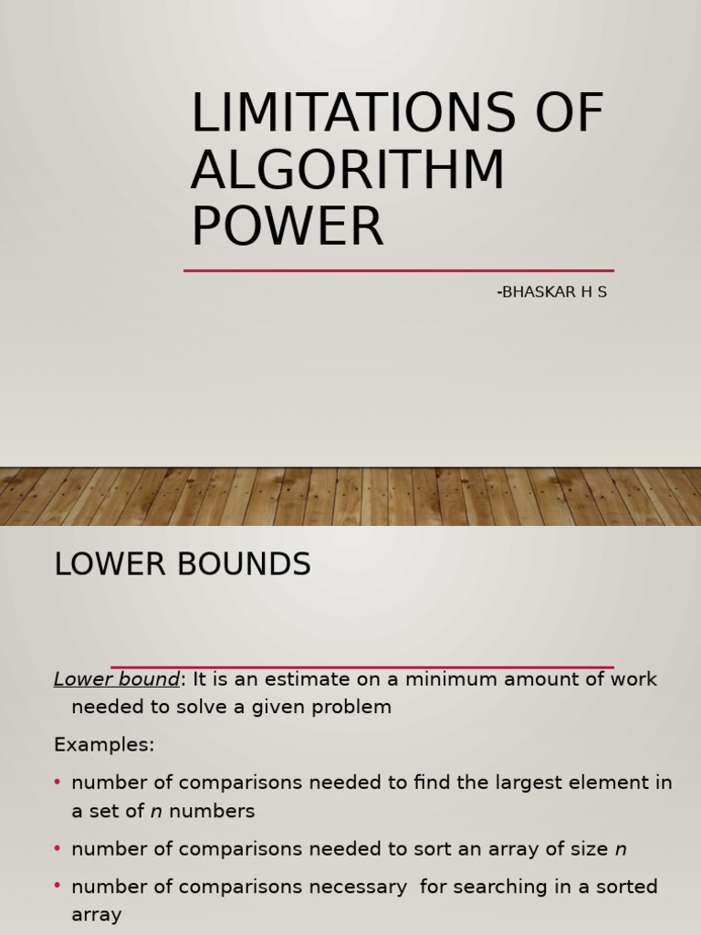 U4 - Limitations of Algo Power | PDF | Multiplication | Computer Programming