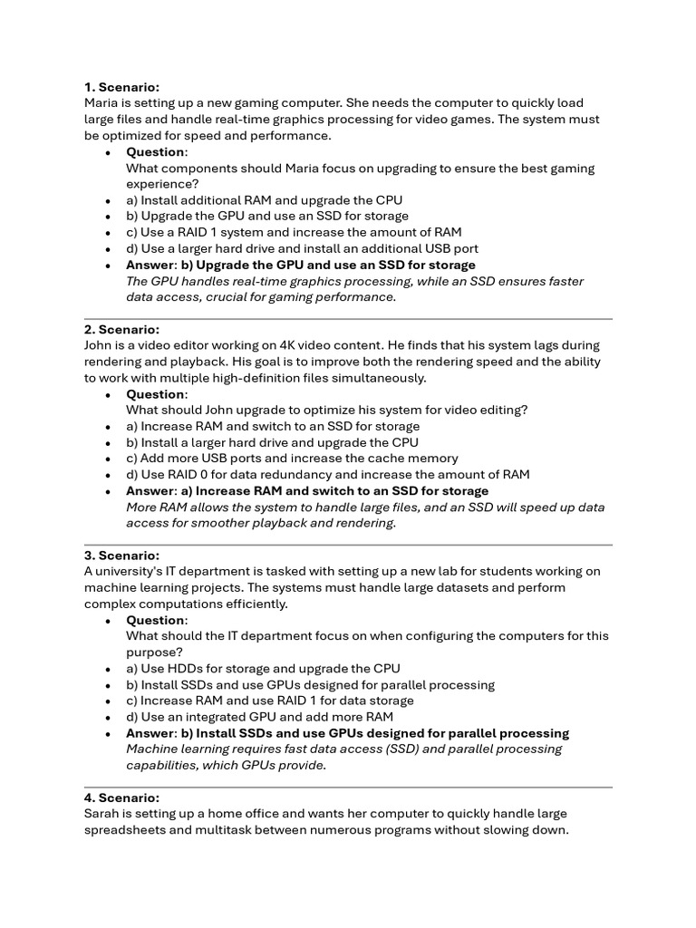 Unit 1 Scenario Based Question | PDF