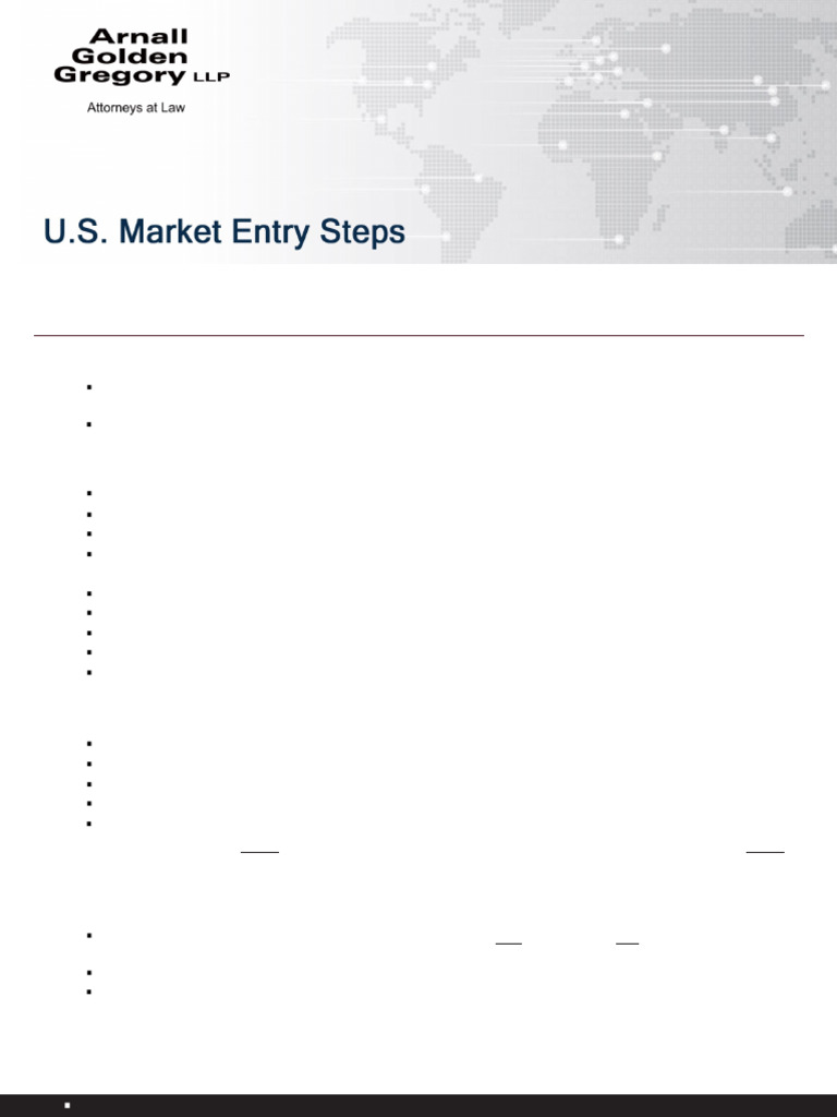 US Market Entry Steps 4.14.16 | PDF