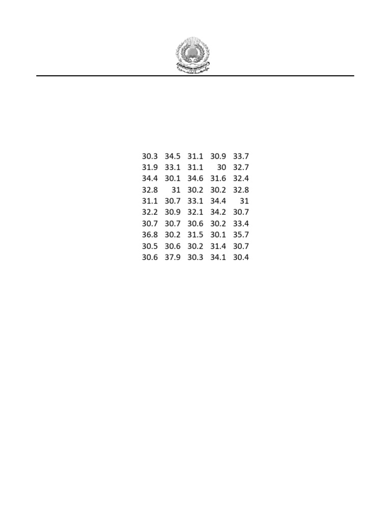 Applied Statistics - Sheet 1 | PDF