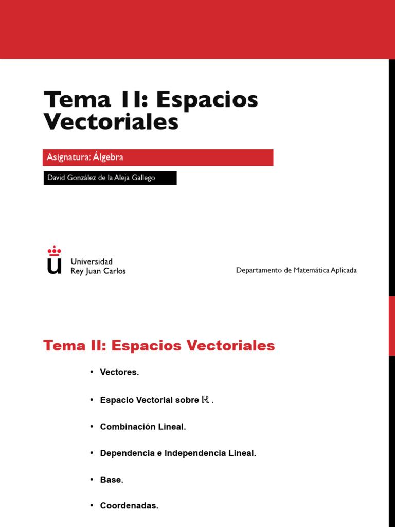 Álgebra - Tema 2 | PDF