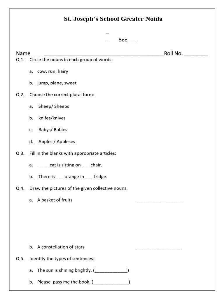 Class III (Holiday Homework) 2024 - 441 | PDF | Grammatical Gender | Birds