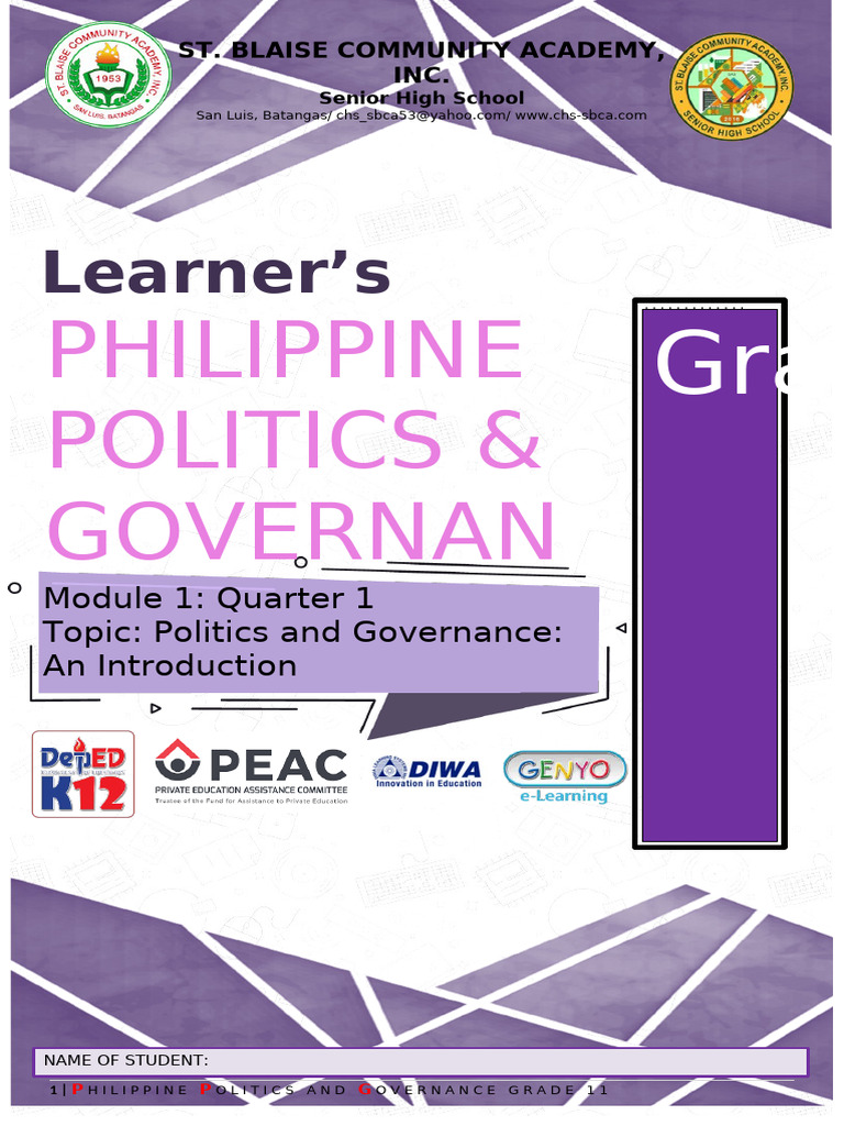 PPG Module 1 QTR 1 | PDF