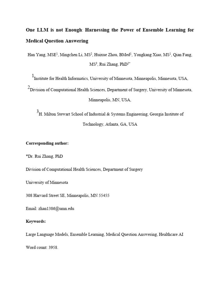 One LLM Is Not Enough - Harnessing The Power of Ensemble Learning For ...