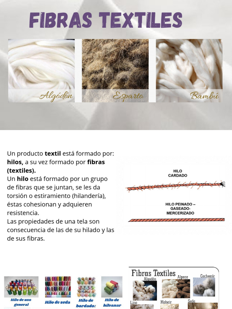 1ra y 2da Clase Fibras Textiles | PDF