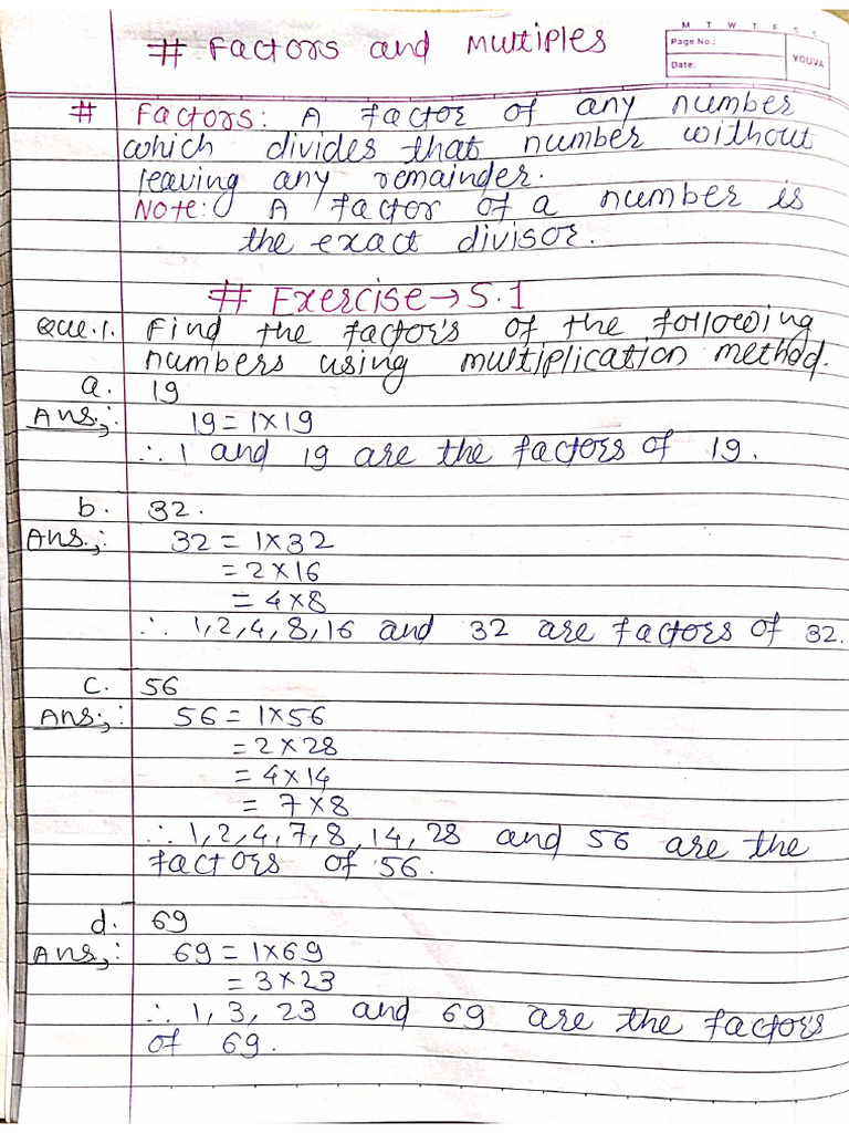 4th Factors and Multiple | PDF