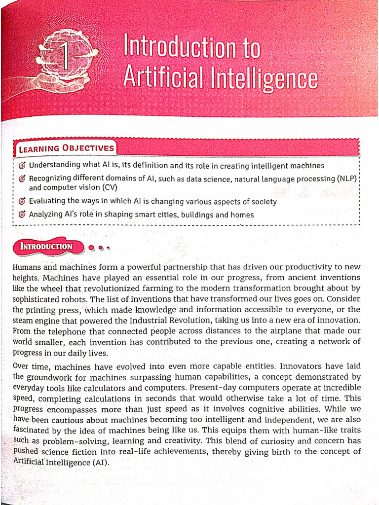 Ai Unit 1 Class 9 | PDF