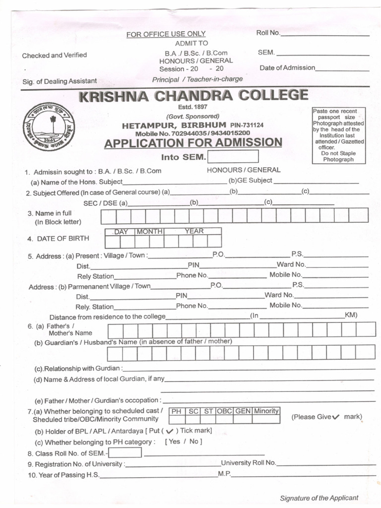SEM-III & SEM- V FORM | PDF