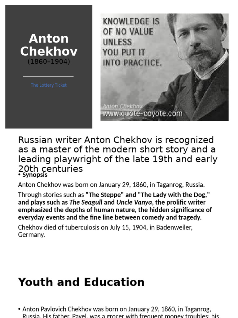 Anton Chekhov | PDF