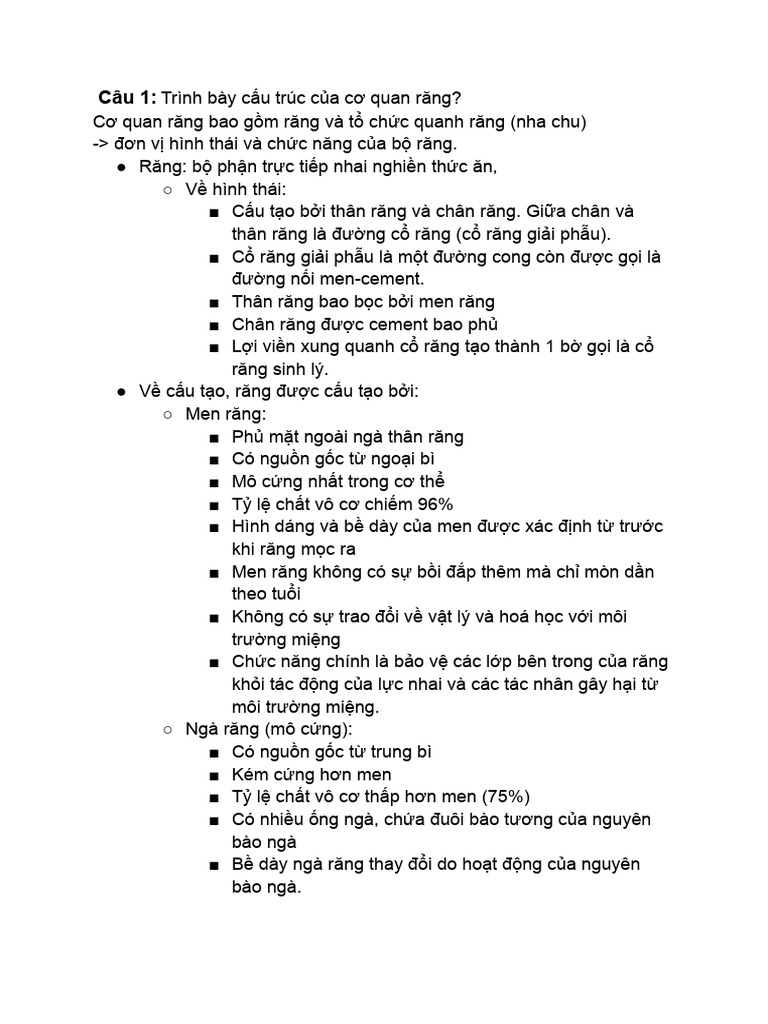 Giải Phẫu Răng | PDF