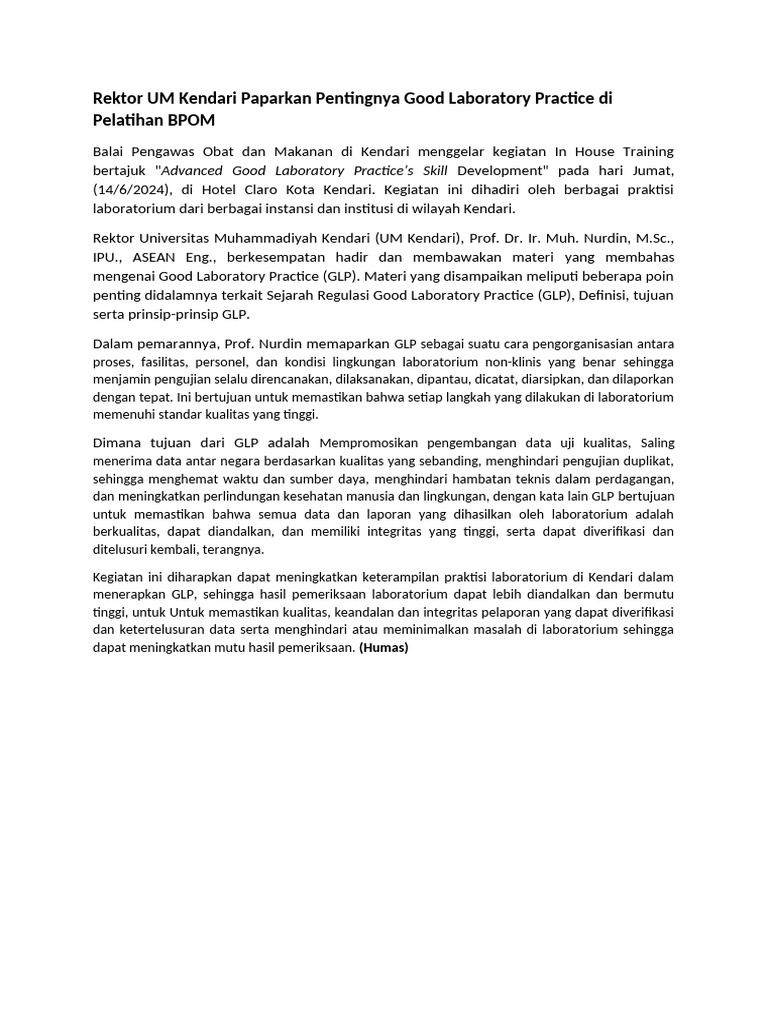 Template Berita GLP | PDF