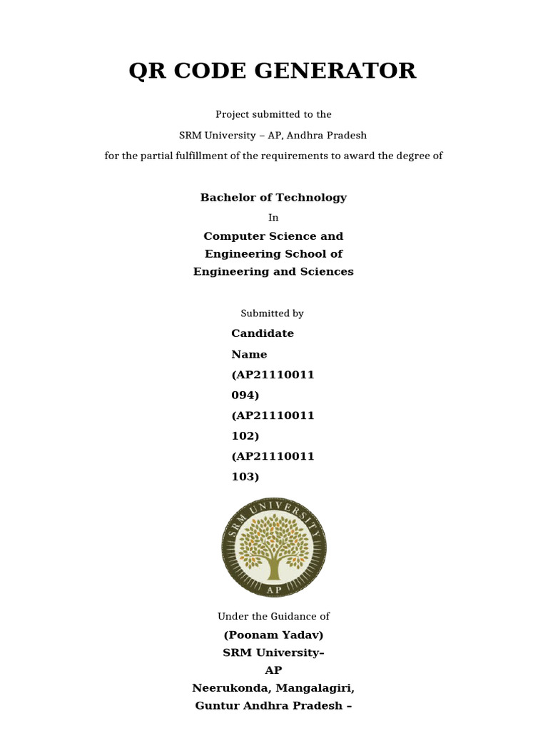 Group-12 QR Code Generator | PDF