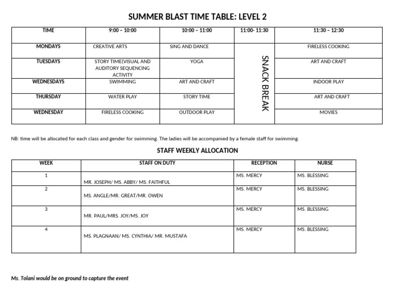 Summer Blast Level 2 | PDF