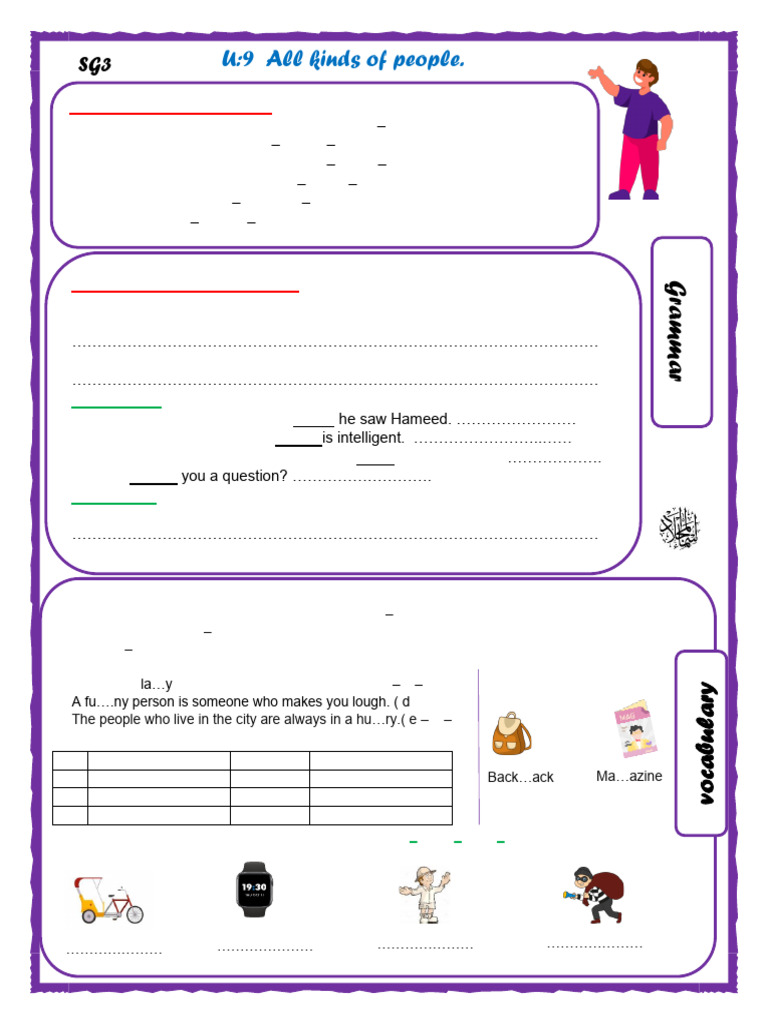 Revision SG3 U9 ET Asma | PDF