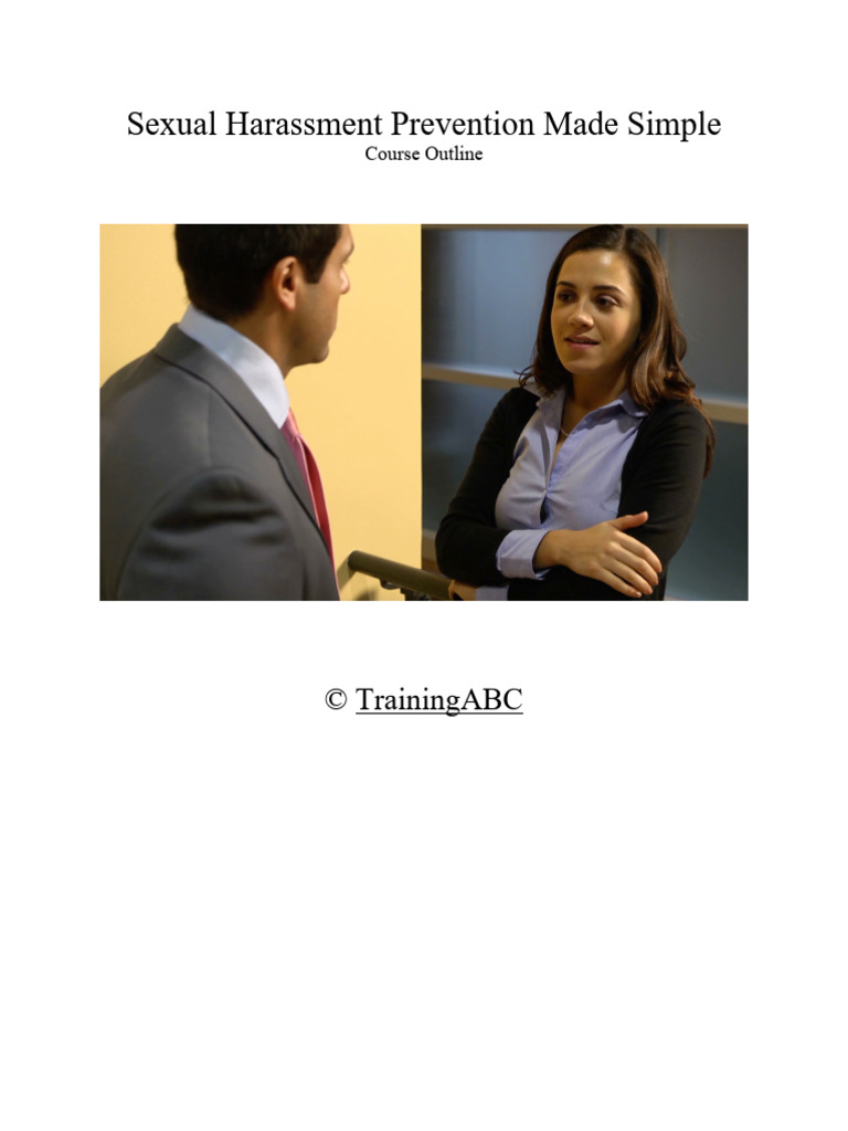 Sexual Harassment Prevention Made Simple Course Outline | PDF