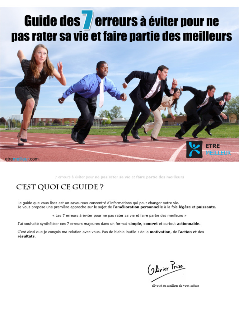 Les 7 Erreurs A Eviter Pour Ne Pas Rater Sa Vie Et Faire Partie Des ...