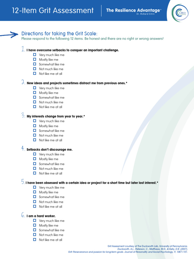 12 ItemGritAssessment | PDF