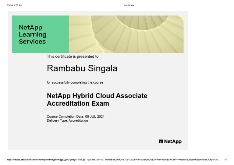 NetApp Hybrid Cloud Associate | PDF