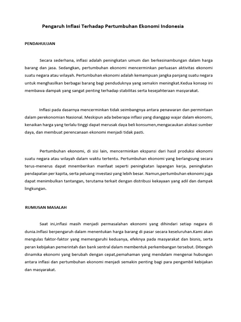 Dampak Inflasi | PDF