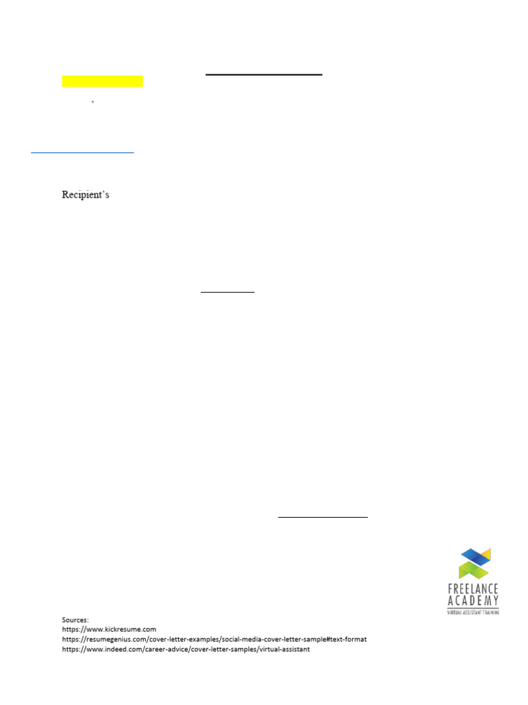 4 IPW PDF Cover Letter | PDF