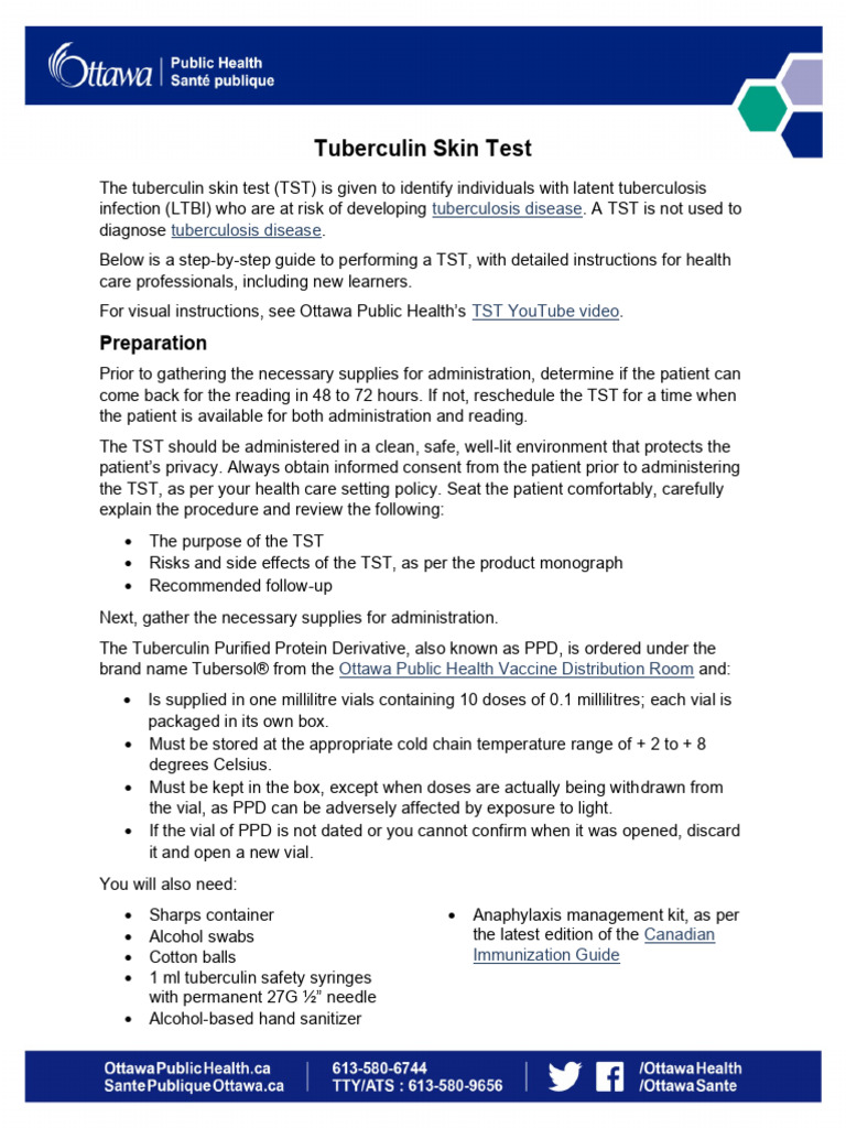 Tuberculin Skin Test PDF en | PDF