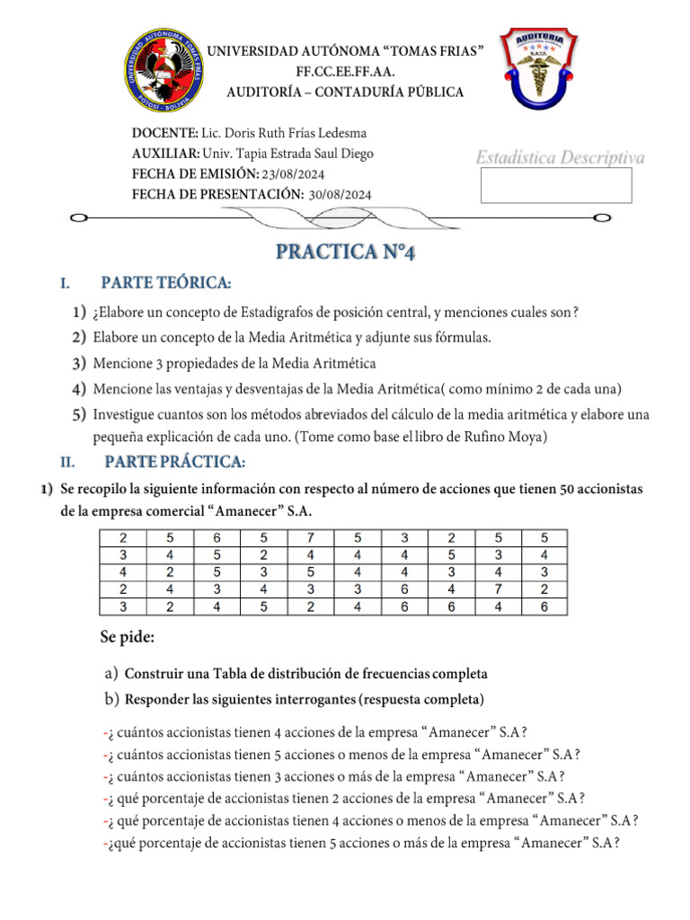 PRACTICA 4 ENUNCIADO | PDF