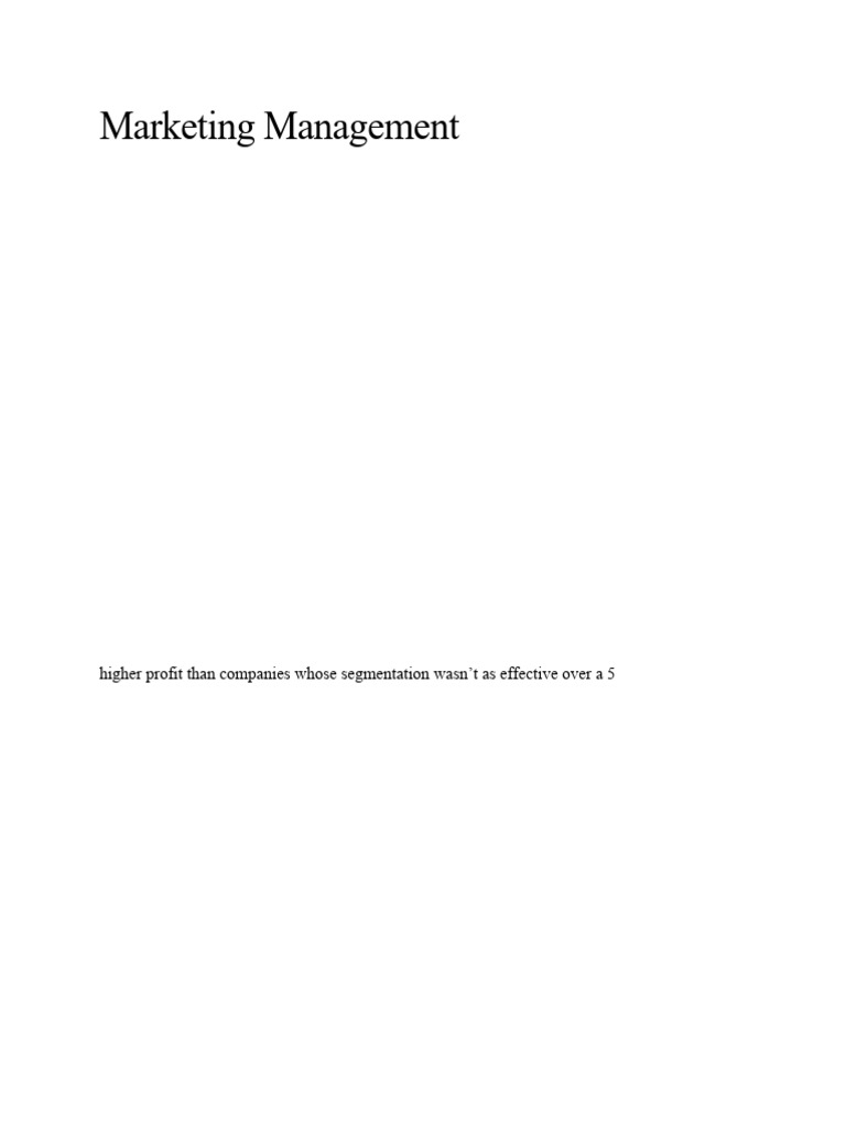 Marketing Management | PDF