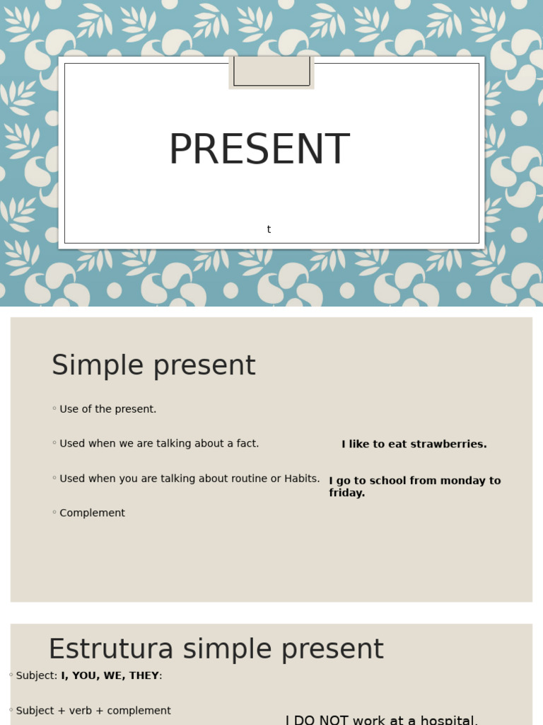 Simple Present | PDF