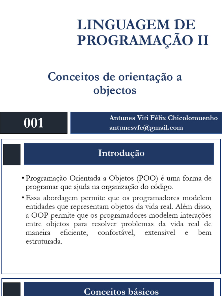 002 LP II Conceitos de Orientacao A Objectos | PDF