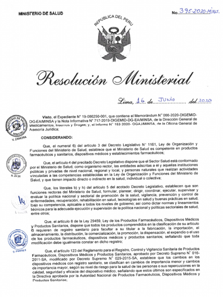 RM - 395 2020 Minsa | PDF