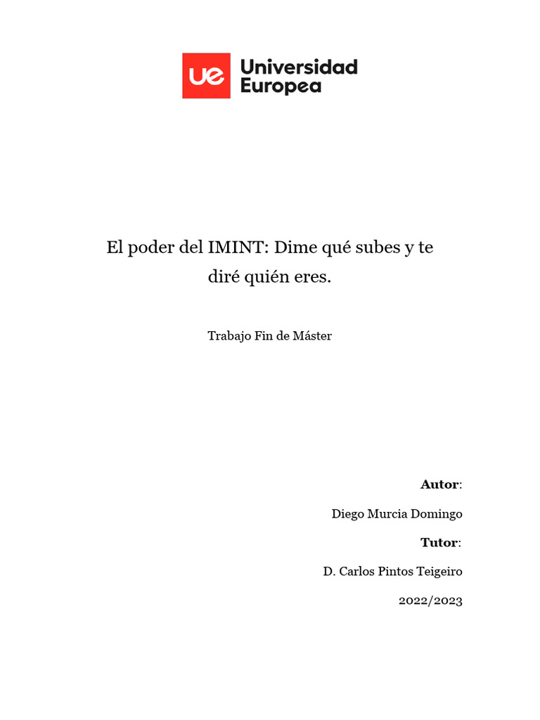 El Poder Del IMINT Dime Qué Subes y Te Diré Quién Eres | PDF