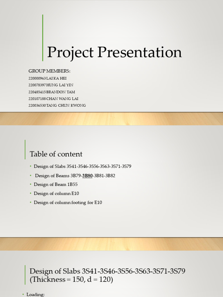RC Design Project Presentation | PDF