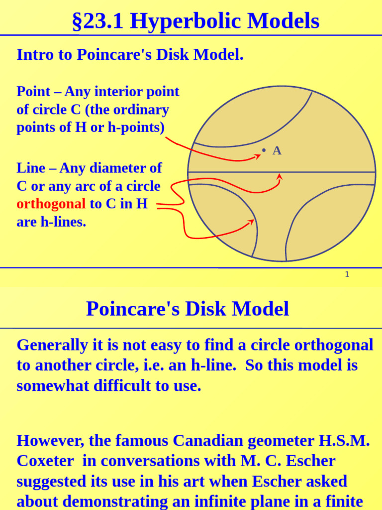Hyporolic Models | PDF | Hyperbolic Geometry | Line (Geometry)