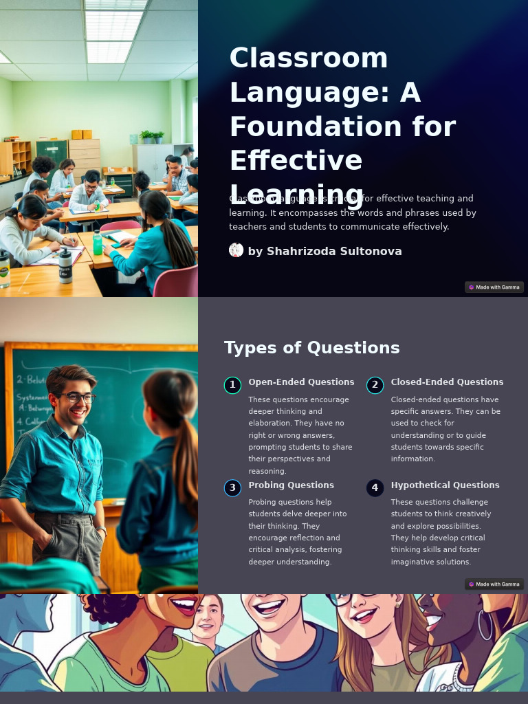 Classroom Language A Foundation For Effective Learning | PDF