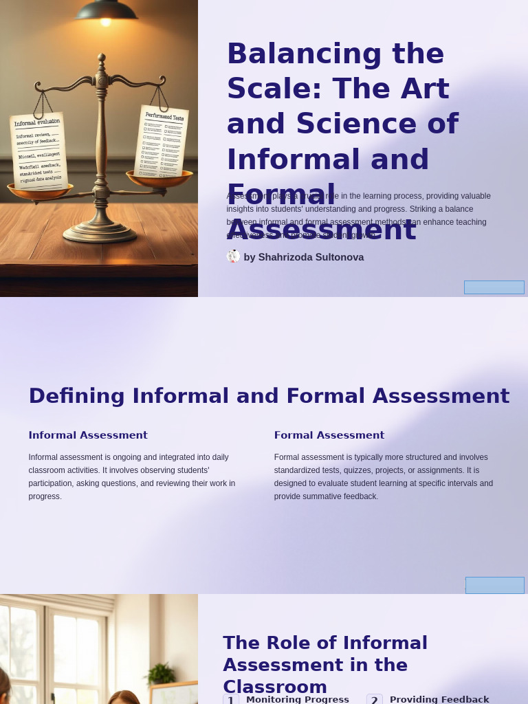 Balancing The Scale The Art and Science of Informal and Formal ...