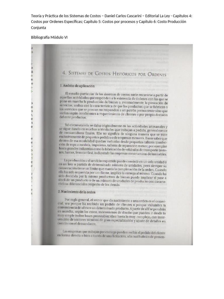 Teoria y Practica de Los Sistemas de Costos Daniel Carlos Cascarini La ...